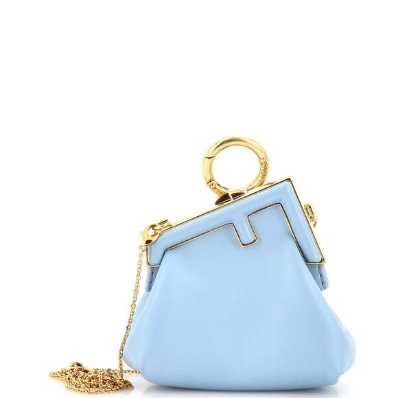 Fendi | Bags | Fendi First Charm Crossbody Bag Leather Nano Blue | Poshmark